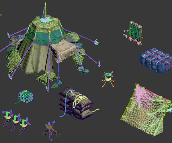 ArtStation - Official Sentinel - Tent - Accessories 01 | Game Assets