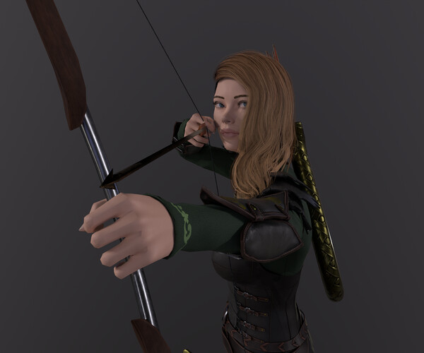 ArtStation - Elf Girl Archer | Game Assets