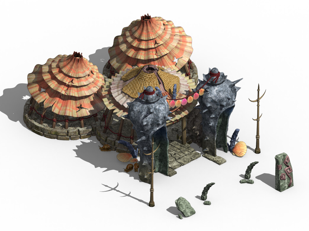 ArtStation - Conch Architecture 01 | Game Assets