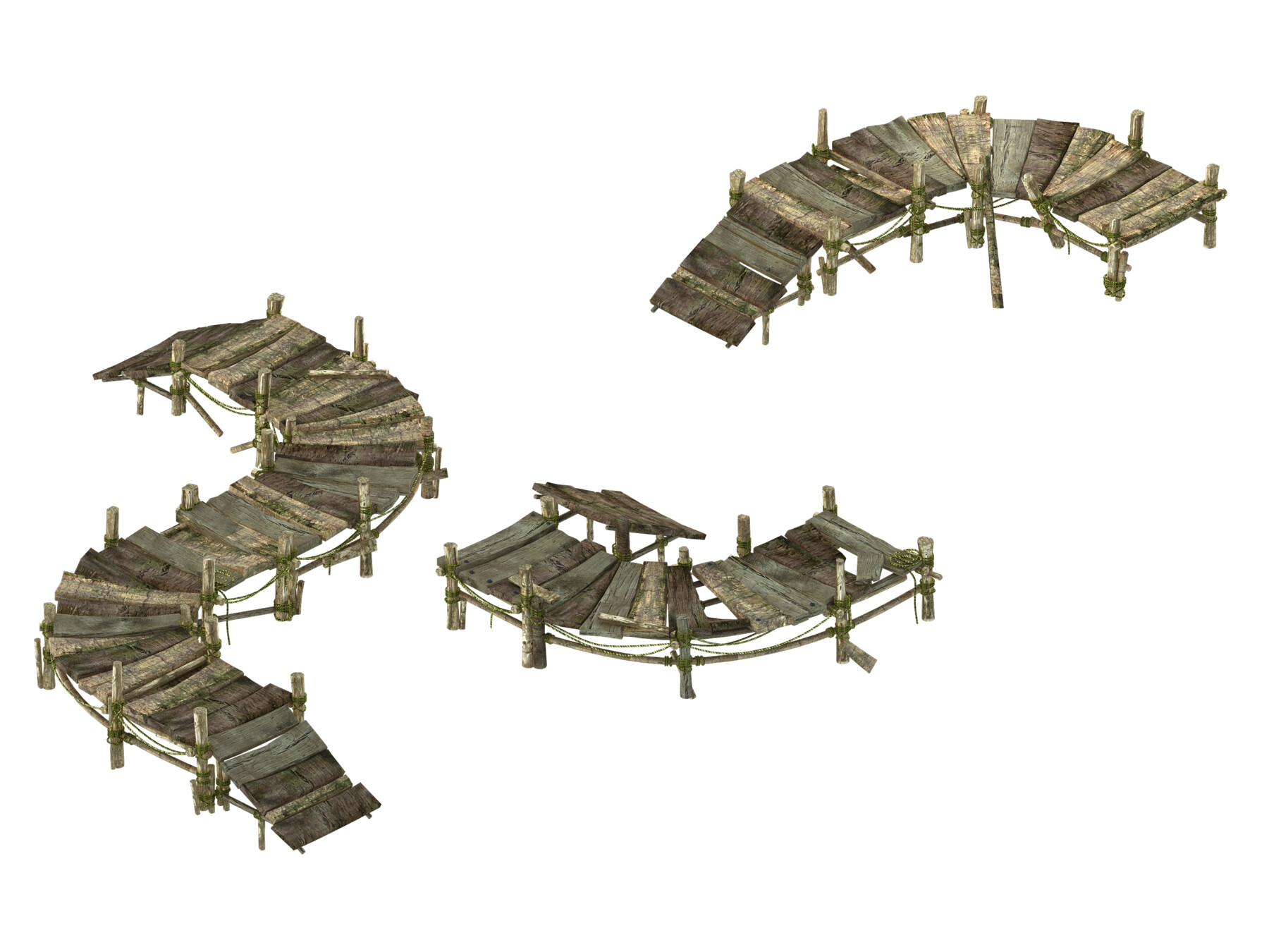 ArtStation - Lake - wooden bridge | Game Assets