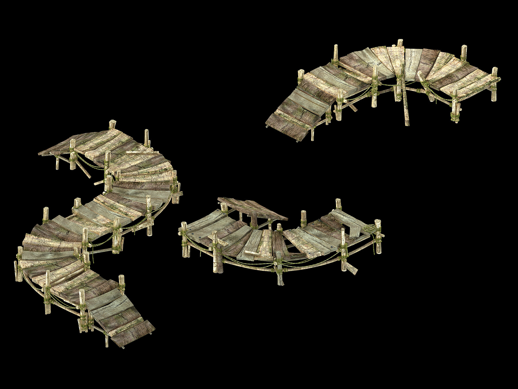 ArtStation - Lake - wooden bridge | Game Assets