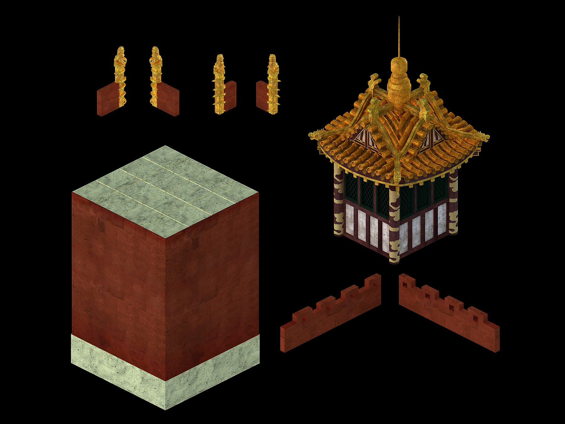 ArtStation - Building accessories - Palace 06 | Game Assets