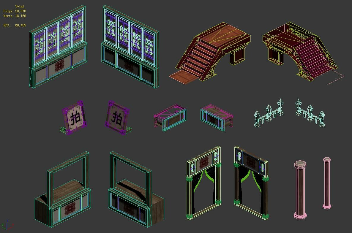 ArtStation - Building accessories - Auction stores | Game Assets