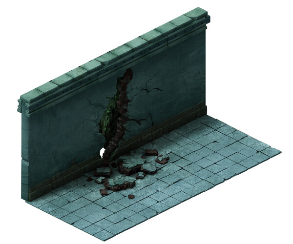ArtStation - Church Hospital - Wall Break 02 | Game Assets