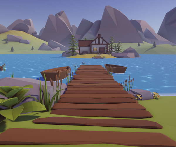 ArtStation - Low Poly Medieval Village - Asset for Unity 3D, Map and Models | Game Assets