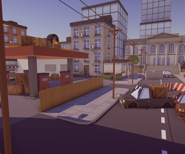 ArtStation - Low Poly FPS Map Vol1 - Asset for Unity 3D, Map and Models | Game Assets