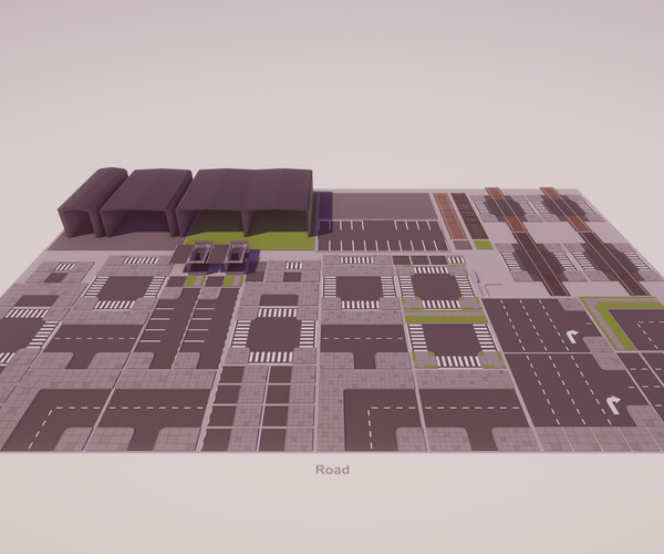 ArtStation - Low Poly Megapolis Pack - Asset for Unity 3D, City Map and ...