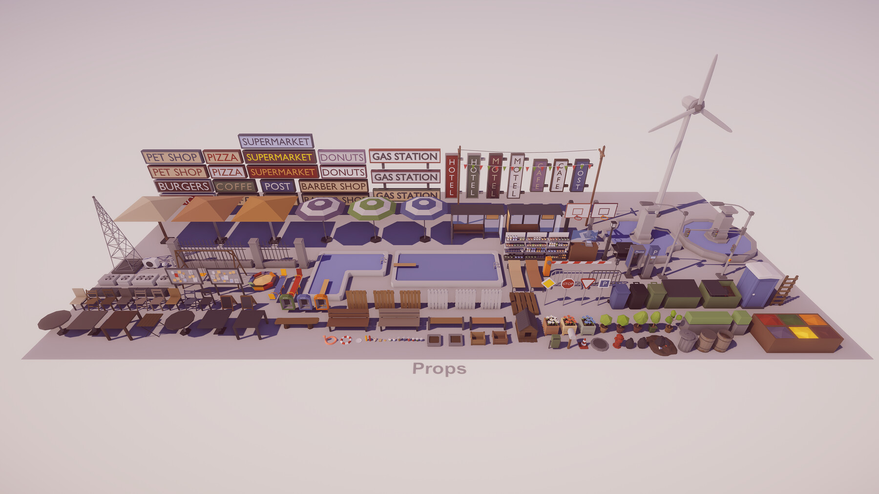 ArtStation - Low Poly Megapolis Pack - Asset for Unity 3D, City Map and Models | Game Assets