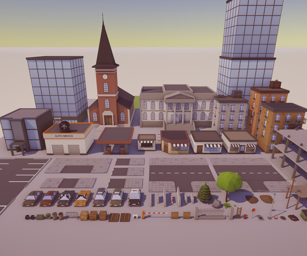 ArtStation - Low Poly FPS Map Vol1 - Asset for Unity 3D, Map and Models ...