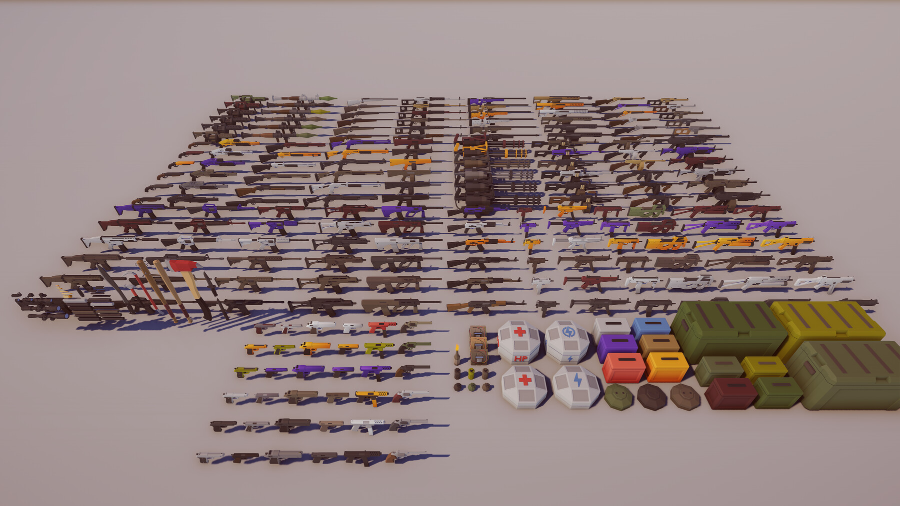 ArtStation - Low Poly FPS Weapons Pack - Asset for Unity 3D | Game Assets