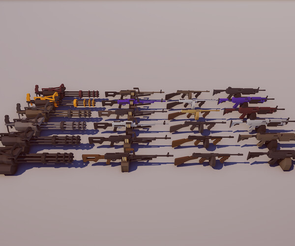 ArtStation - Low Poly FPS Weapons Pack - Asset for Unity 3D | Game Assets