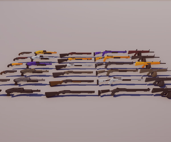 ArtStation - Low Poly FPS Weapons Pack - Asset for Unity 3D | Game Assets