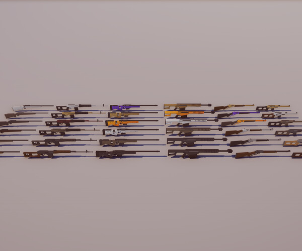 ArtStation - Low Poly FPS Weapons Pack - Asset for Unity 3D | Game Assets