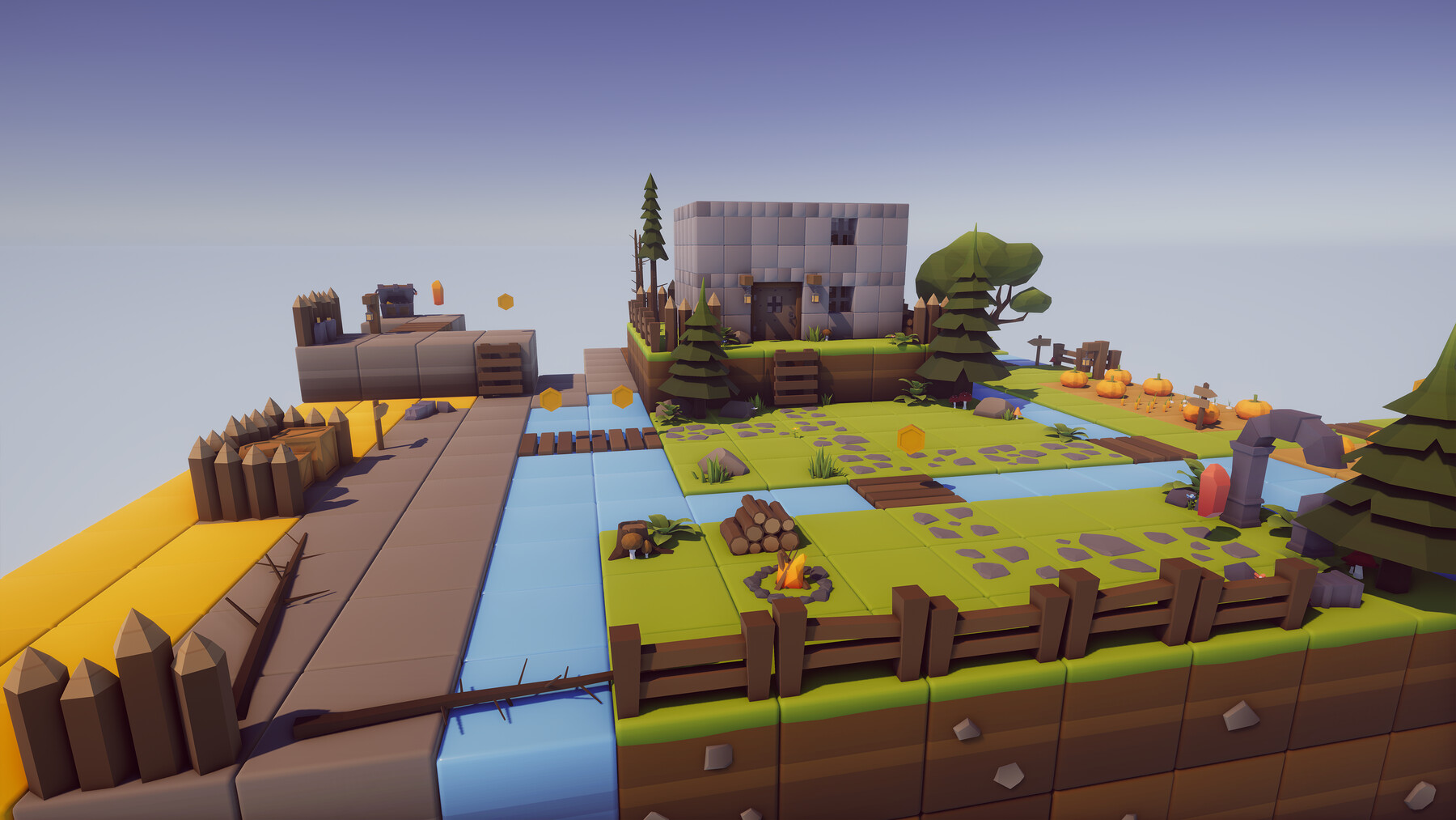 ArtStation - Cartoon Cube World - Asset for Unity 3D, Map and Models ...