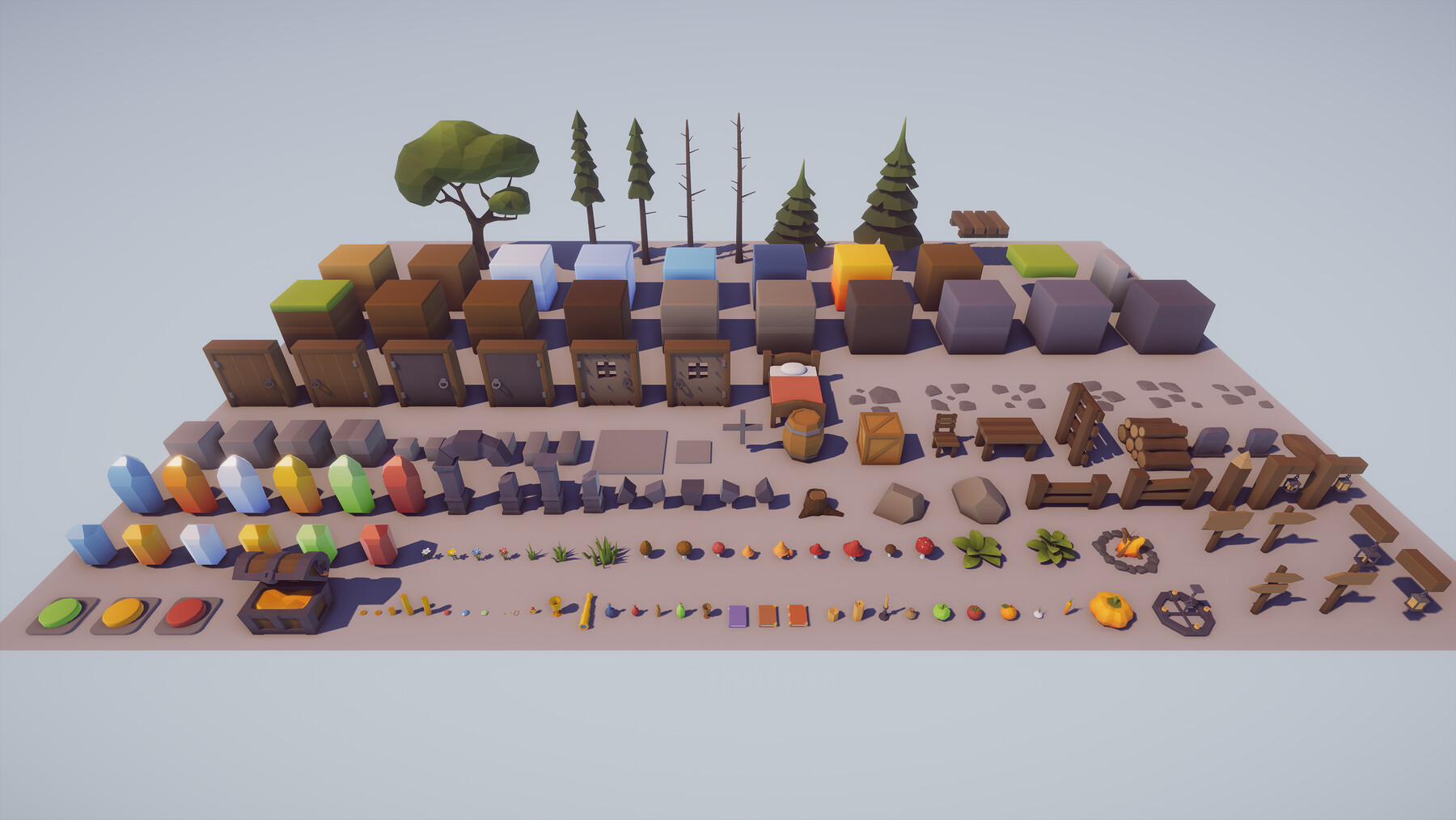 ArtStation - Cartoon Cube World - Asset for Unity 3D, Map and Models | Game Assets