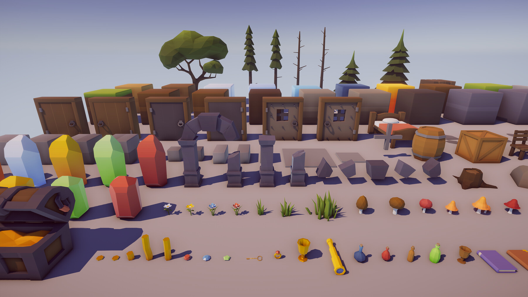 ArtStation - Cartoon Cube World - Asset for Unity 3D, Map and Models | Game Assets