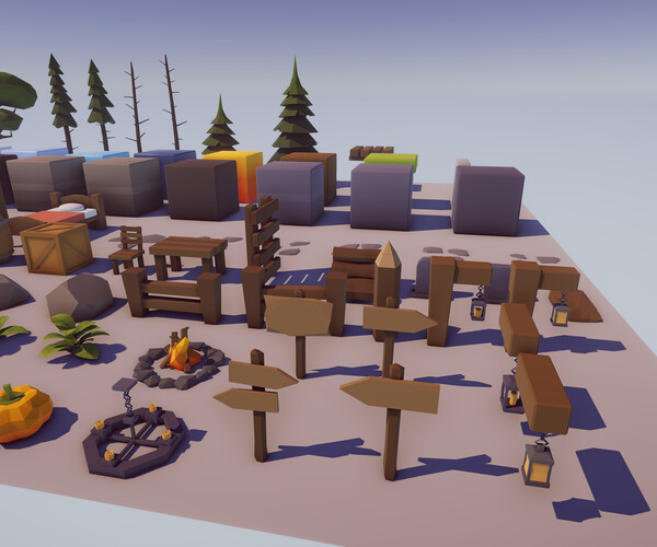 ArtStation - Cartoon Cube World - Asset for Unity 3D, Map and Models ...