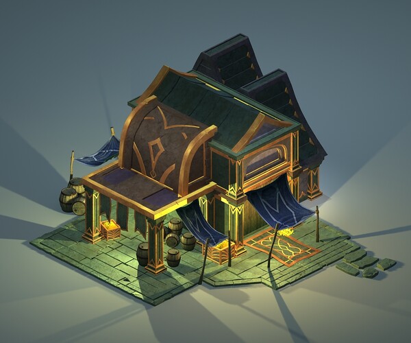 ArtStation - Dragon Lair - House 02 | Game Assets