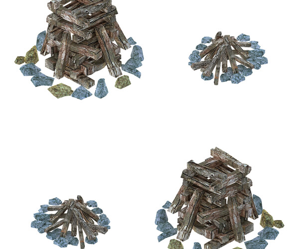 ArtStation - Barracks - Fire Camp | Game Assets