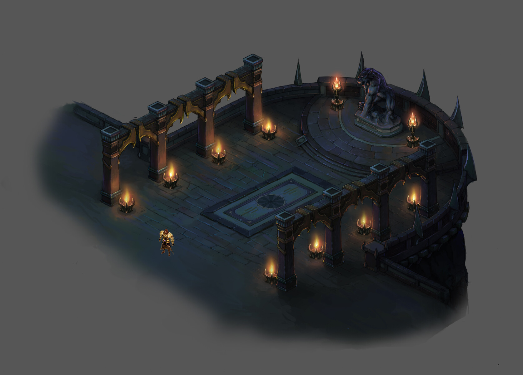 ArtStation - The werewolf palace - boss center altar | Game Assets