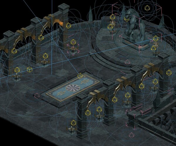 ArtStation - The werewolf palace - boss center altar | Game Assets