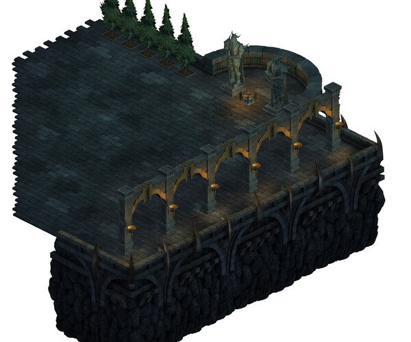 ArtStation - The werewolf palace - boss center altar 02 | Game Assets