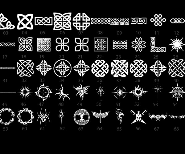 ArtStation - 70 Pattern Alpha Maps | Brushes