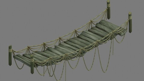 ArtStation - Labyrinth Sling Bridge - Stairs | Game Assets