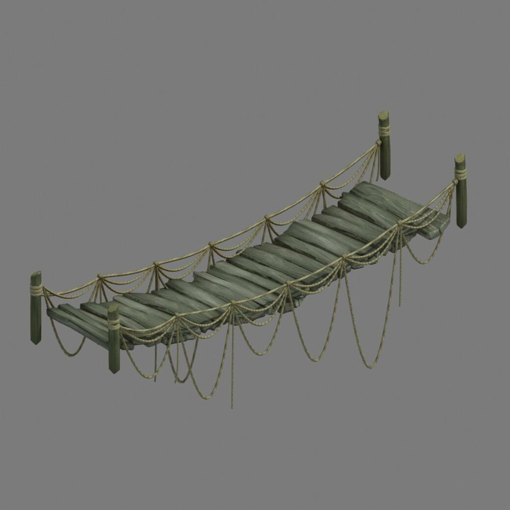 ArtStation - Labyrinth Sling Bridge - Stairs | Game Assets