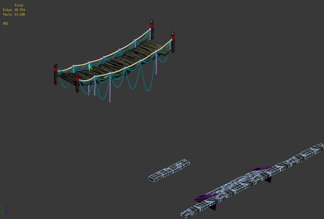 ArtStation - Labyrinth Sling Bridge - Stairs | Game Assets