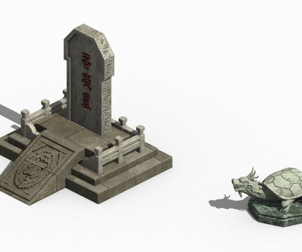 ArtStation - Cemetery stone stone - basaltic animal stone | Game Assets