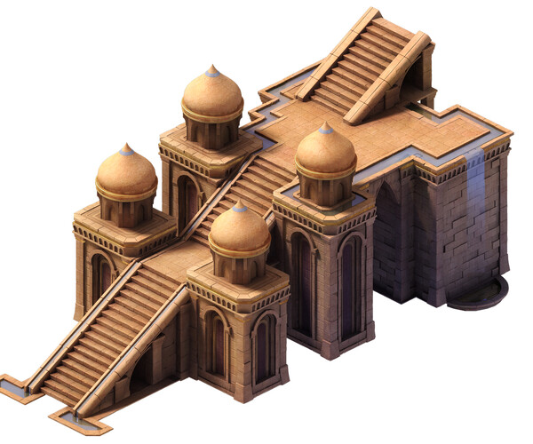 ArtStation - Muslim - palace stairs 02 | Game Assets