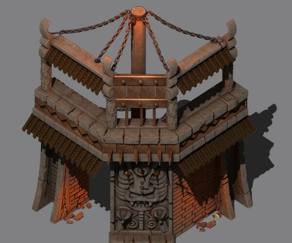 ArtStation - Desert Tribe - Broken Brick House 01 | Game Assets