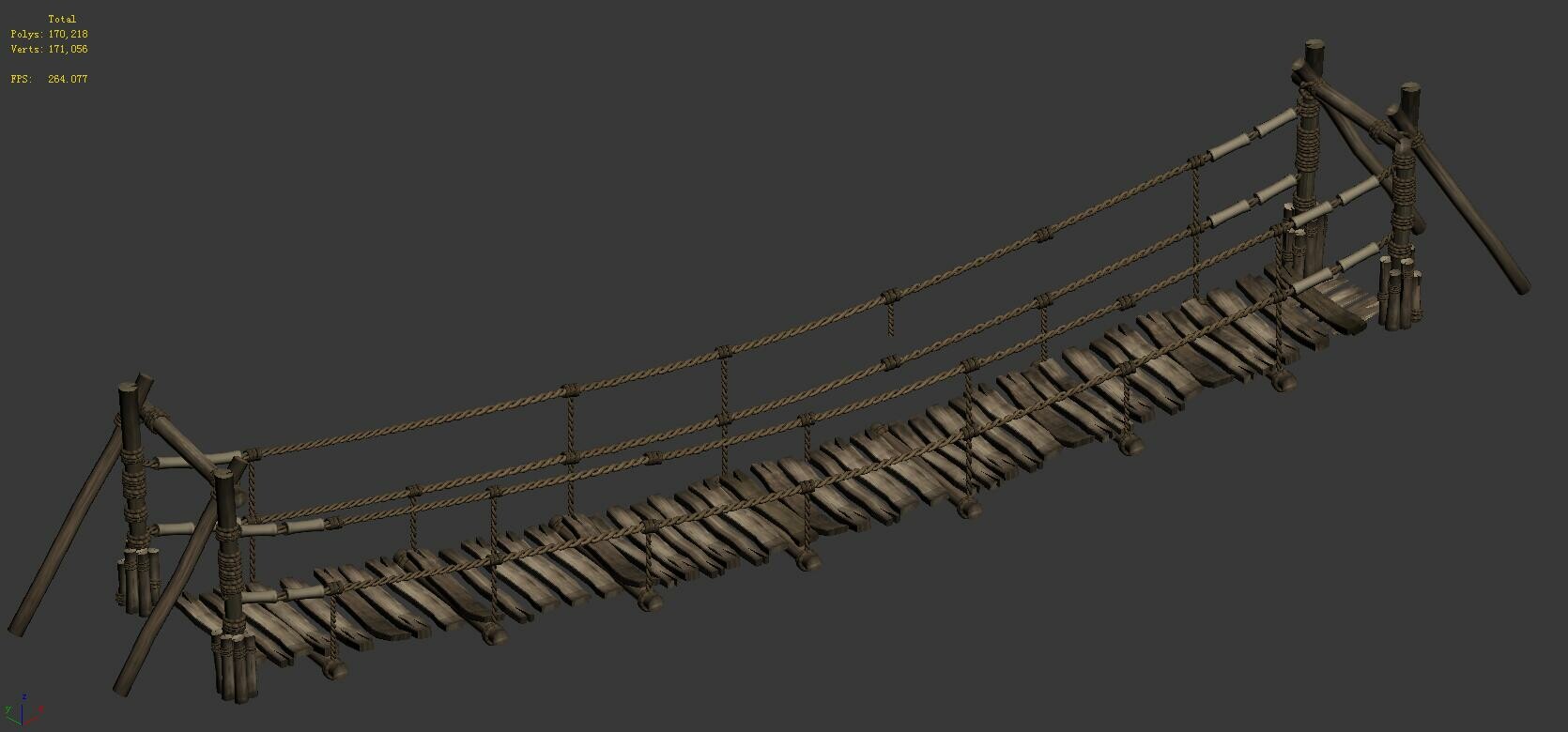 ArtStation - Mountain - rope bridge | Game Assets