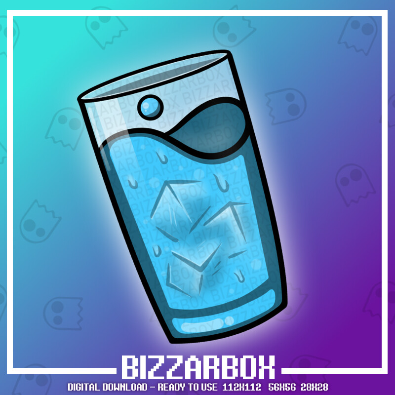 ArtStation - Twitch Emote: Hydrate Glass of Water | Artworks