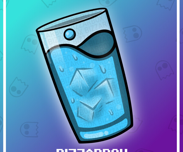 ArtStation - Twitch Emote: Hydrate Glass of Water | Artworks