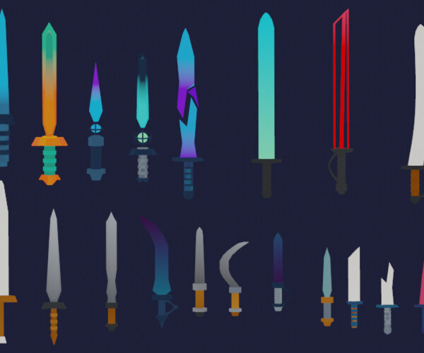 ArtStation - 80 High Quality Low Poly Weapons | Game Assets