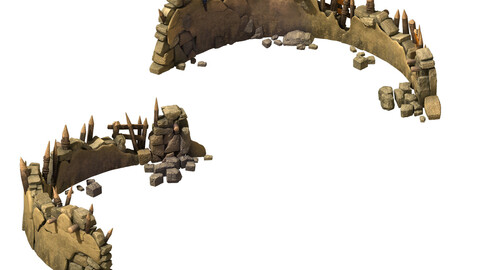 ArtStation - Death Desert - Broken Wall 02 | Game Assets