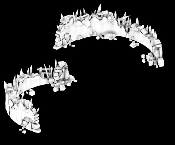 ArtStation - Death Desert - Broken Wall 02 | Game Assets