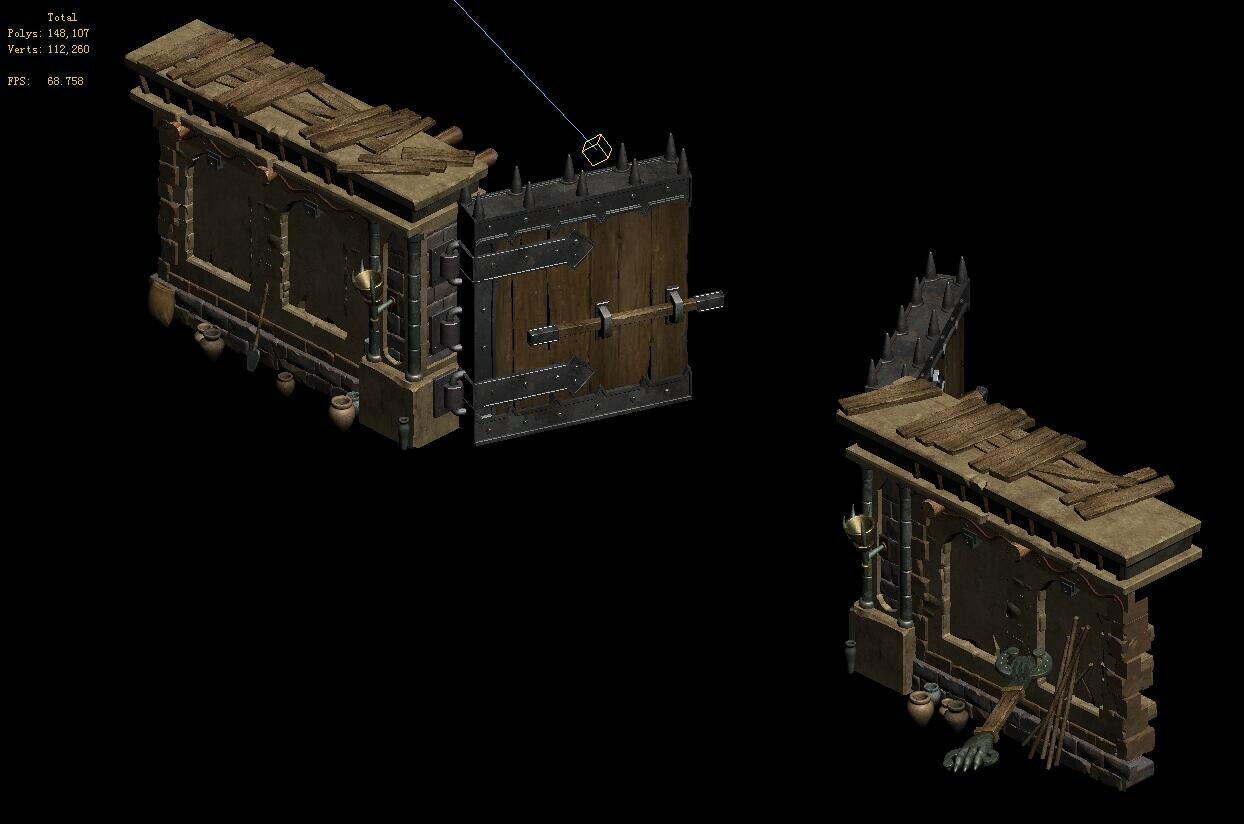 ArtStation - Death Desert - Wall Connection 01 | Game Assets