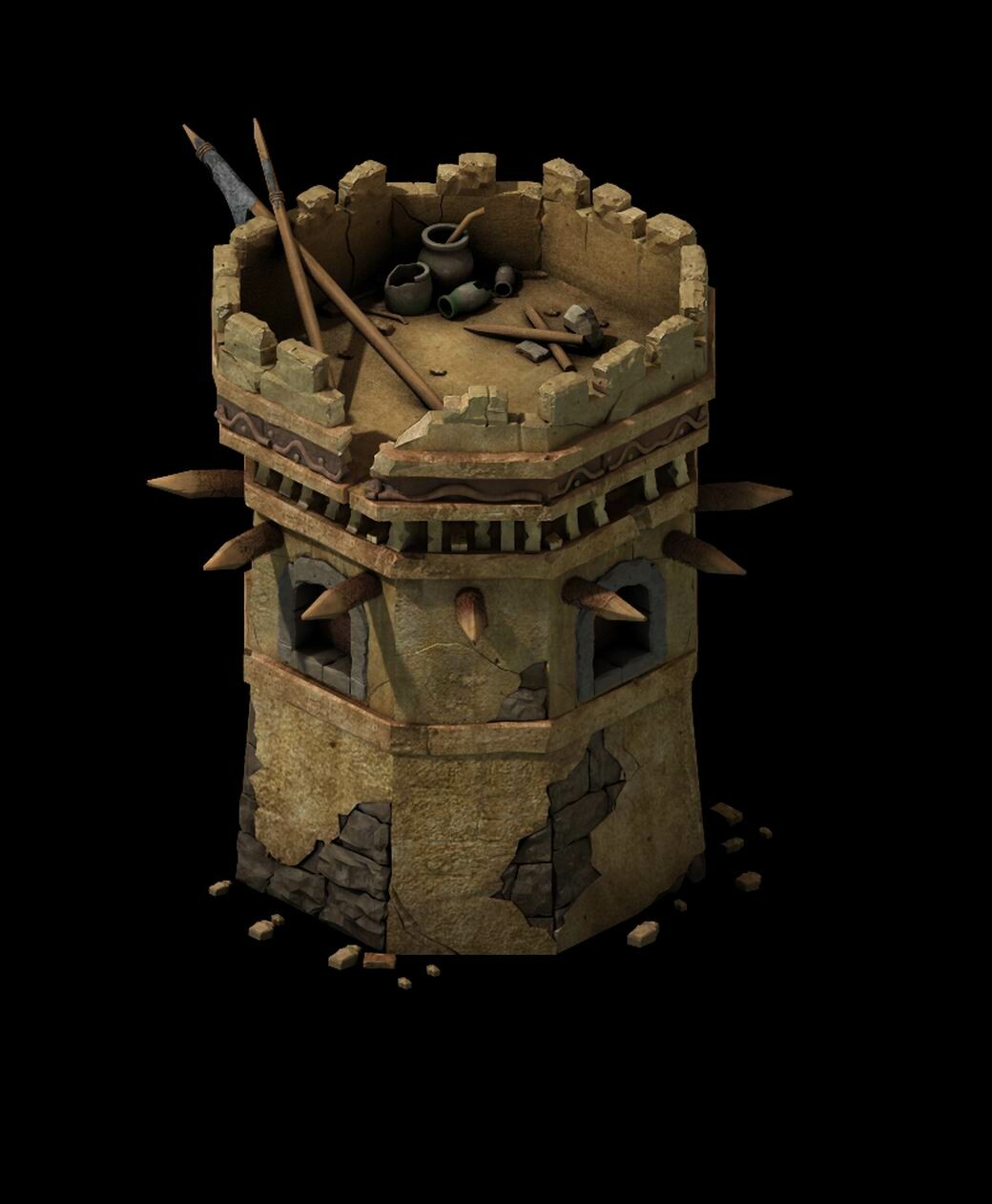 ArtStation - Death Desert - Tower 01 | Game Assets