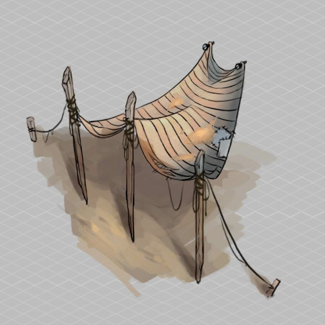ArtStation - Death Desert - Tent Top 01 | Game Assets