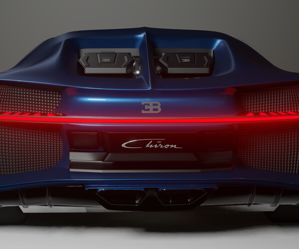 ArtStation - Bugatti Chiron 3D Model (.blend & .obj) | Resources