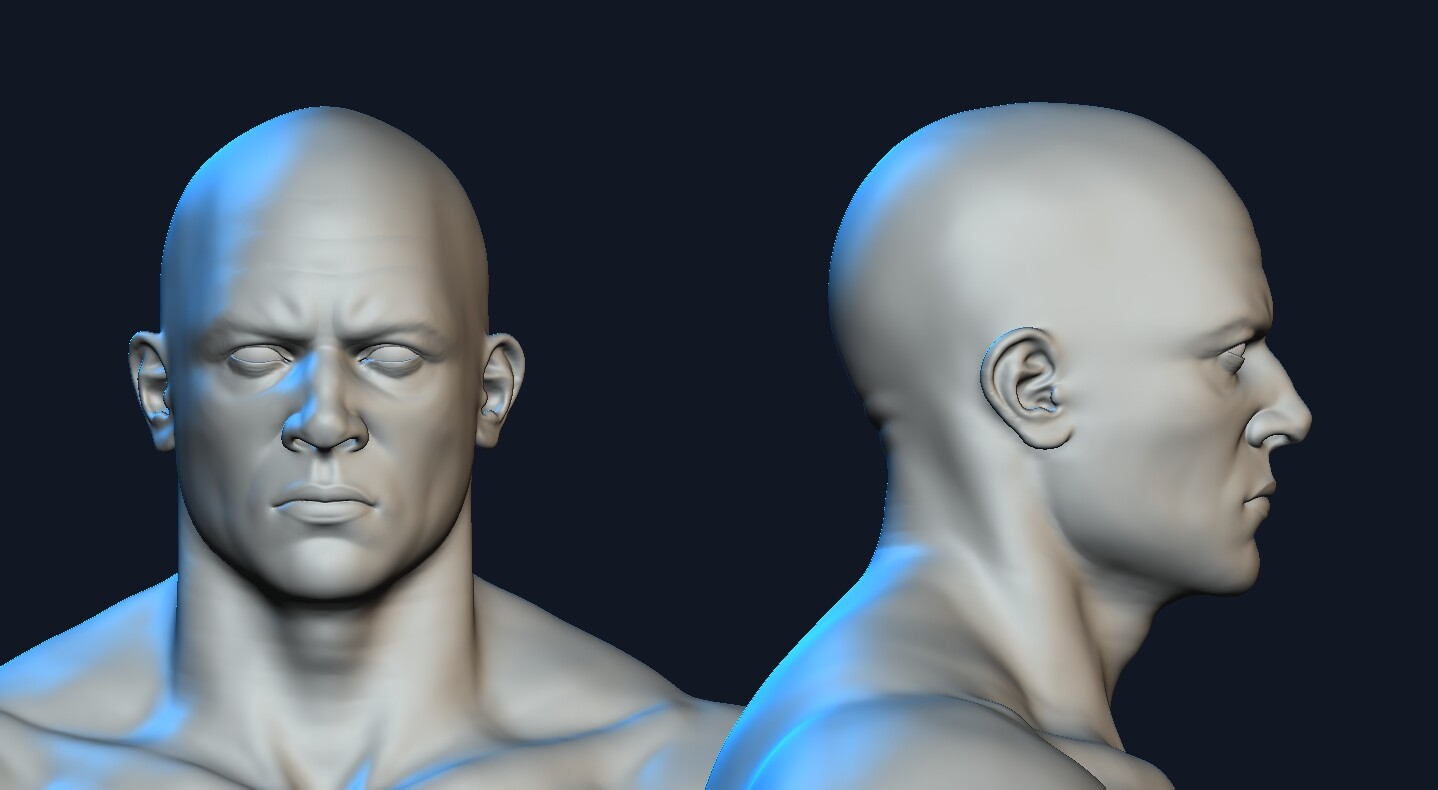 ArtStation - Male Body Anatomy - High Poly - 4 subdivision levels ...
