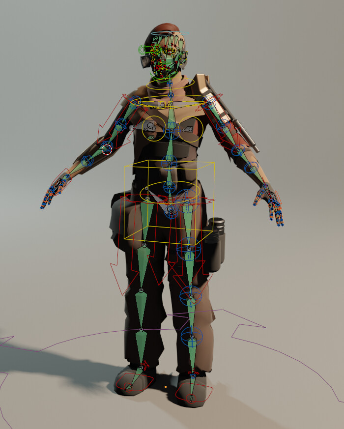 ArtStation - raider character rig | Game Assets