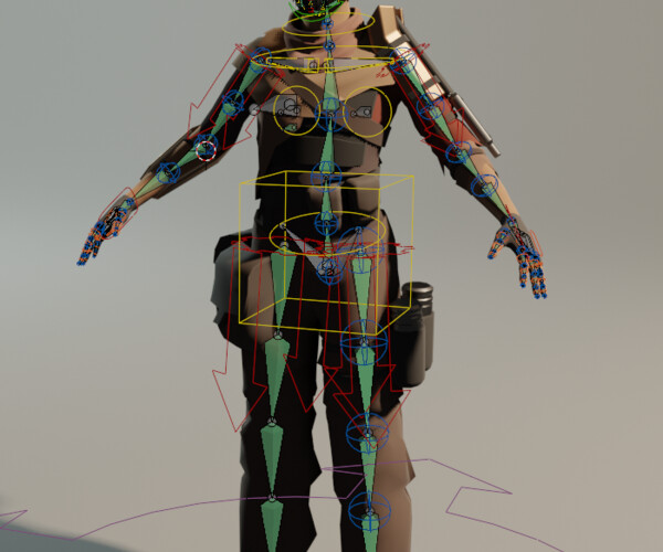 ArtStation - raider character rig | Game Assets