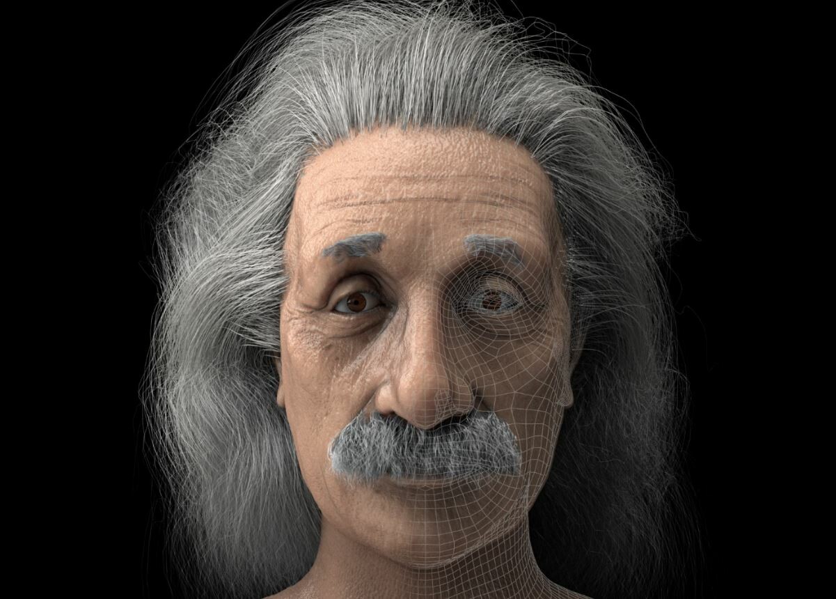 ArtStation - Albert Einstein 3D Low poliy Realistic Character Model 3D ...