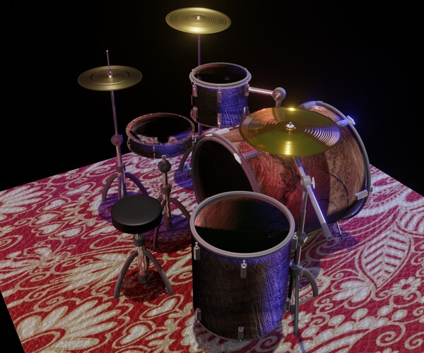 ArtStation - Drum set | Game Assets