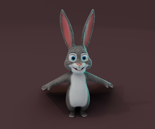 ArtStation - Cartoon Rabbit Animated 3D Model | Game Assets