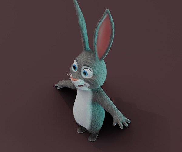 ArtStation - Cartoon Rabbit Animated 3D Model | Game Assets